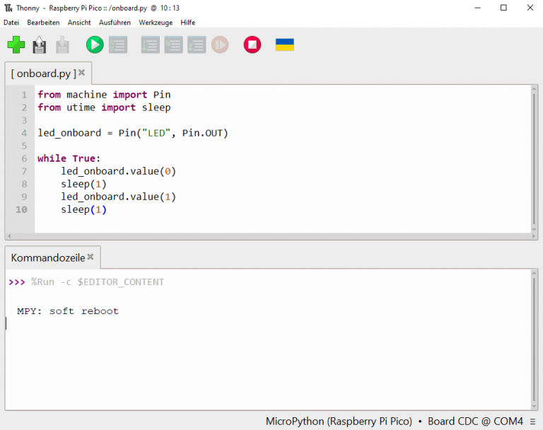 Erste Schritte mit dem Raspberry Pi Pico